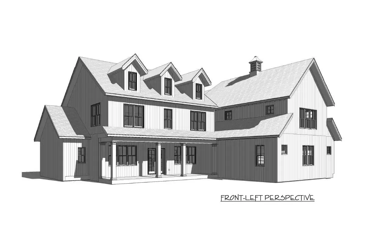 Country Farmhouse Plan with Upstairs Den and Bonus Room (Floor Plan ...