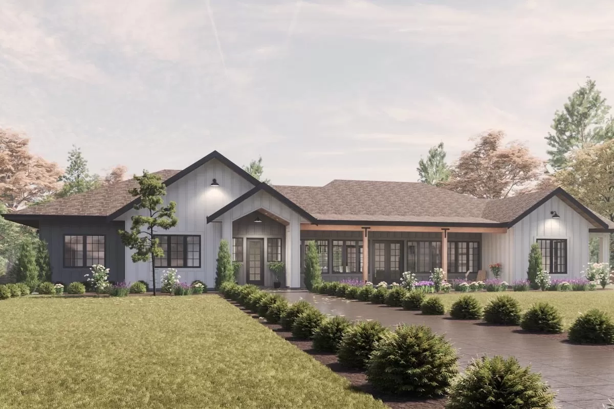 Exclusive New American Ranch Plan with Private Primary Bedroom (Floor ...