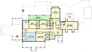 Palatial Traditional Home Plan with Fabulous Master Suite (Floor Plan ...