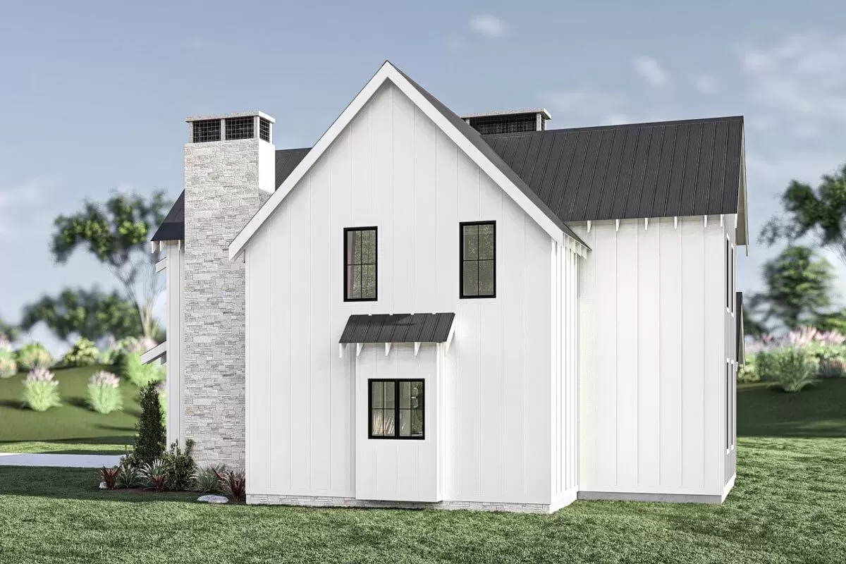 Modern 4 Bedroom Farmhouse Plan with 2-Story Great Room - 2768 Sq Ft ...