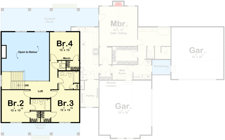 Modern Farmhouse Under 3300 Square Feet with 2-Story Great Room (Floor ...