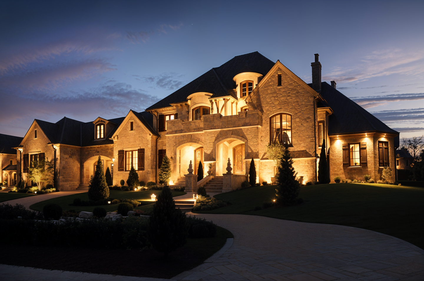 French Country Estate Home Plan (Floor Plan) - Luxe Dreamer