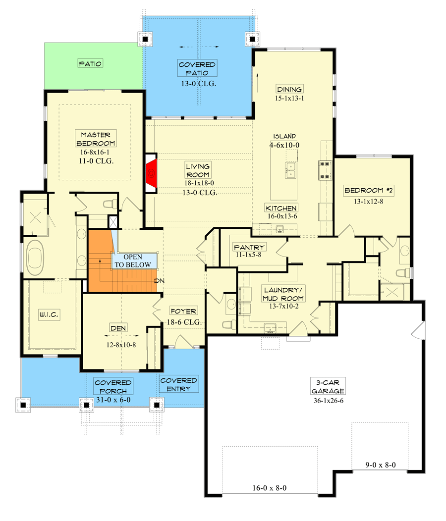 2600 Square Foot Contemporary Mountain House Plan with Lower Level ...