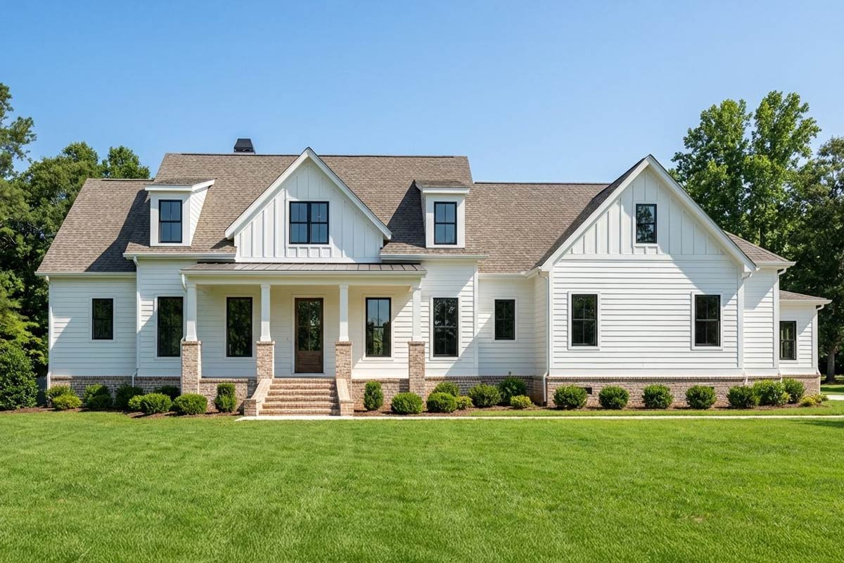 Craftsman House Plan: Two-Story Great Room, Split Bedrooms, and Porches (Floor Plan) - Luxe Dreamer